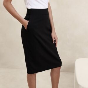 Banana Republic | Skirts | Banana Republic Black Siena Wool Tailored ...